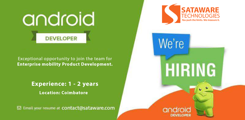 Hiring Android Developer Immediate Joining